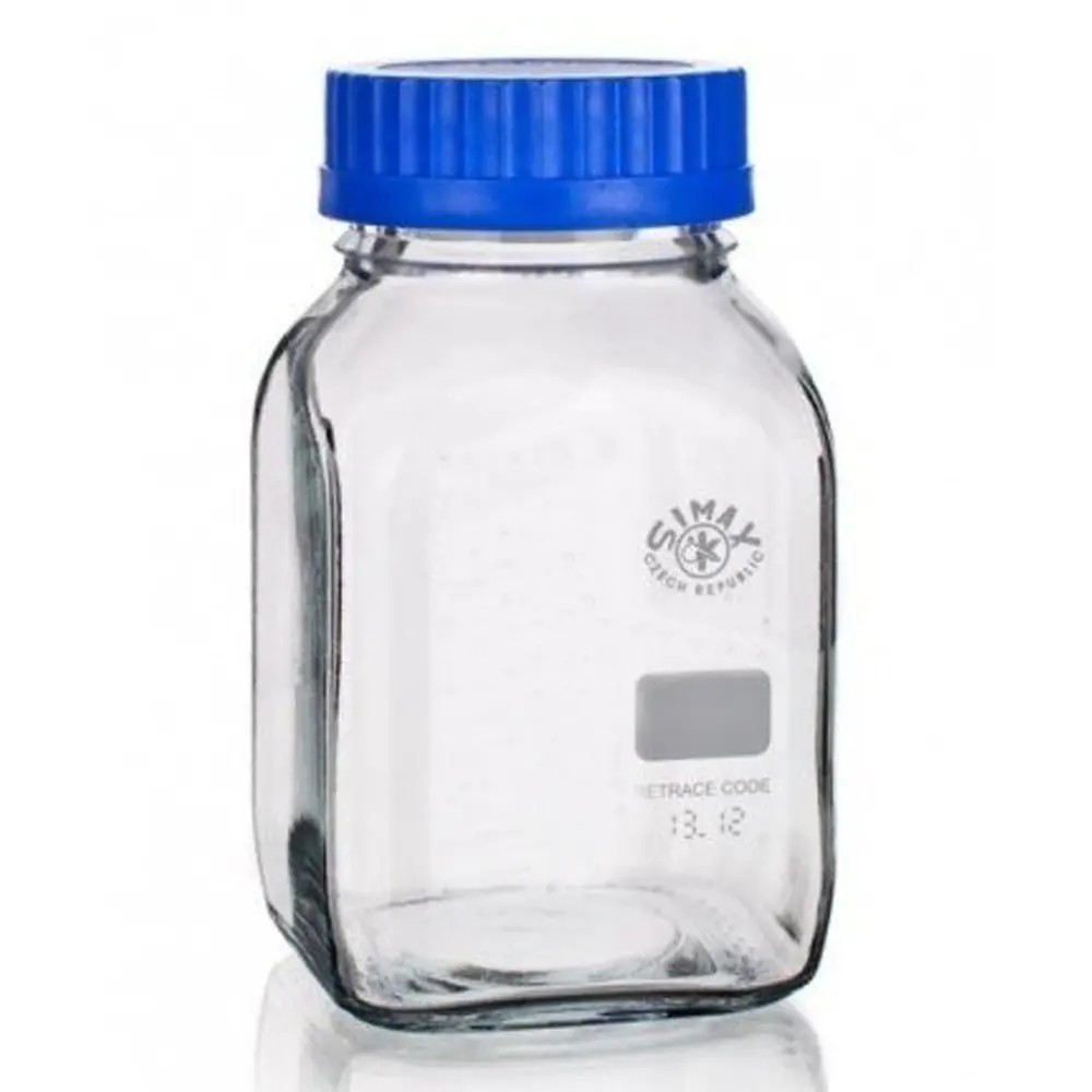 Frasco 500ml Vidrio con Tapa Azul Graduado gl 80 Acc Din – Marca: SIMAX ...