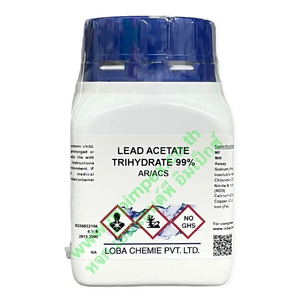 ACETATO DE PLOMO II TRIHIDRATADO 99% AR / ACS (CH3COO)2Pb. 3H2O X 500 G ...